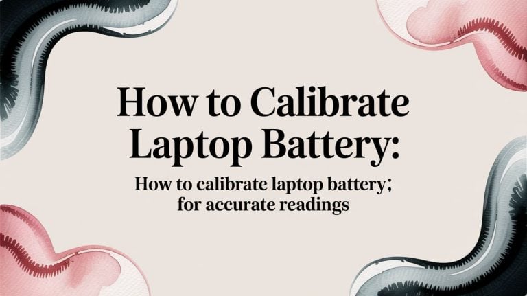 How to Calibrate Laptop Battery: A Simple Guide to Accurate Readings